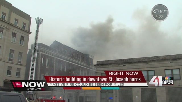 Crews battle large fire at Pioneer Building in downtown St. Joseph ...
