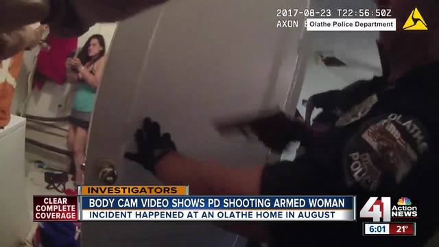 Body cam footage shows Olathe PD shooting armed woman - KSHB.com 41 ...